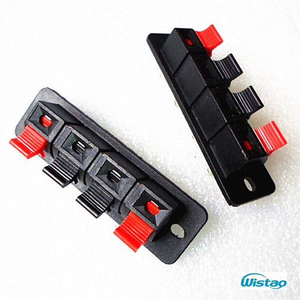 4 Pin Jack Spring Clip Horizontal 10pcs / lot Load Audio Speaker Cable ...