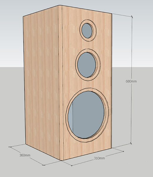 IWISTAO 1PC HIFI 3 Way 10 Inches Solid Wood Empty Speaker Cabinet Volu ...