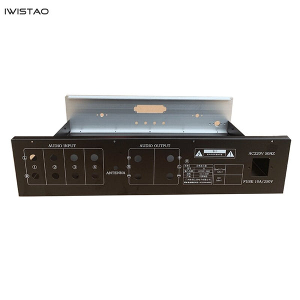 Power Amplifier Chassis Whole Metal Black Silver Front Panel 430*100*3 ...