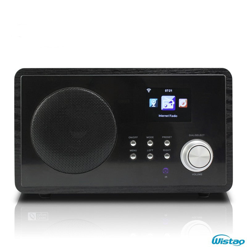 WIFI Radio Internet Web FM Radios 5W RMS Color Screen Wooden Casing ...