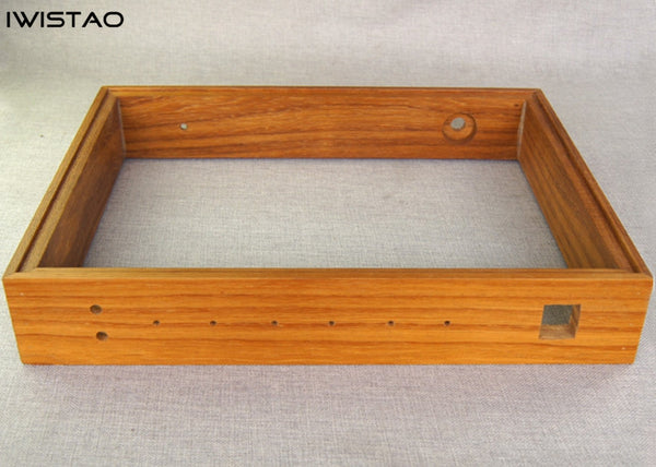 IWISTAO DIY Wooden Casing for Tube Amplifier Chassis 480X380X80 Teak W ...
